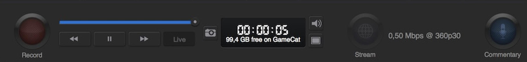 Elgato Game Capture HD 2.5.2 Software Interface (macOS) – Elgato