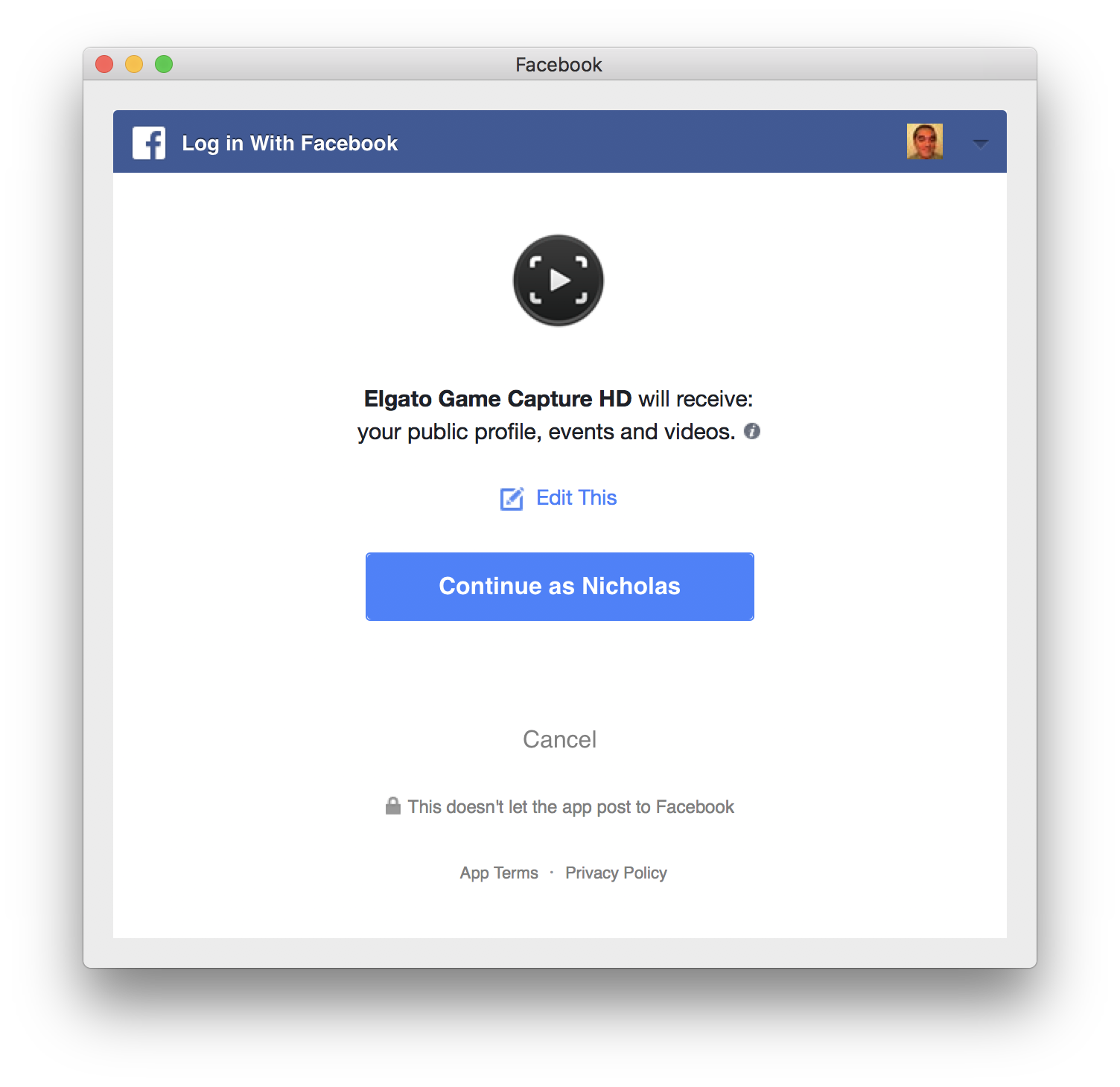 Facebook Streaming and Elgato Game Capture HD – Elgato